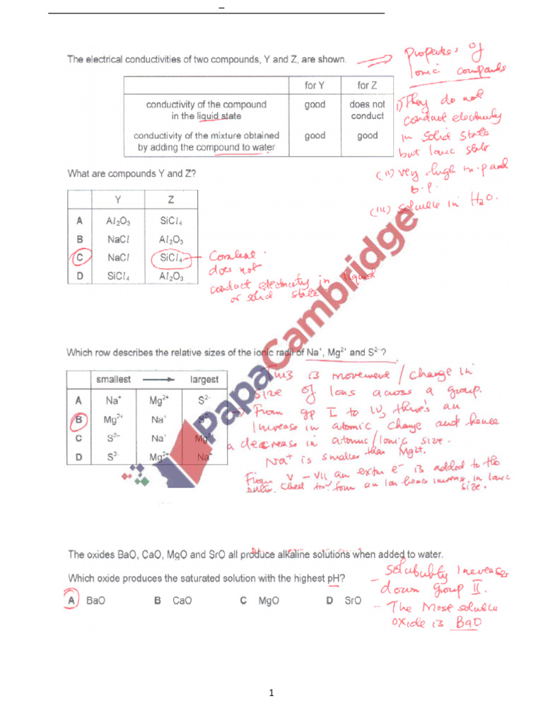 2022 Periodic Table Chemical Periodicity As Chemistry 9701 Solved | PDF