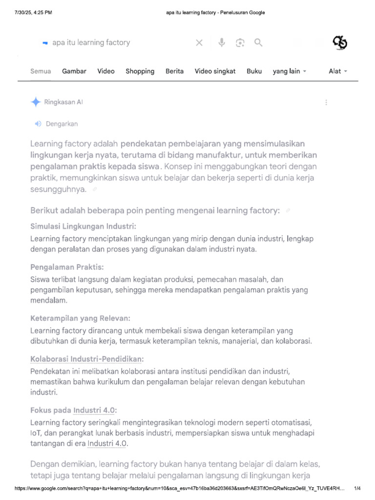 Apa Itu Learning Factory | PDF