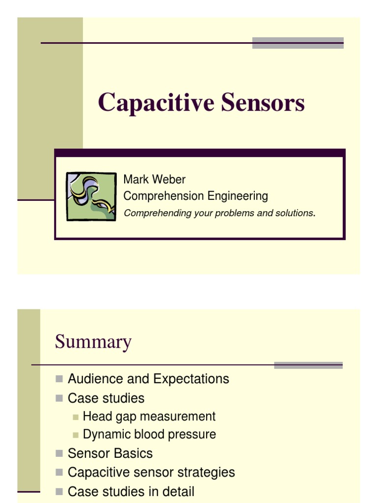 Capacitive Sensor Pdf 2 Pdf Capacitor Sensor