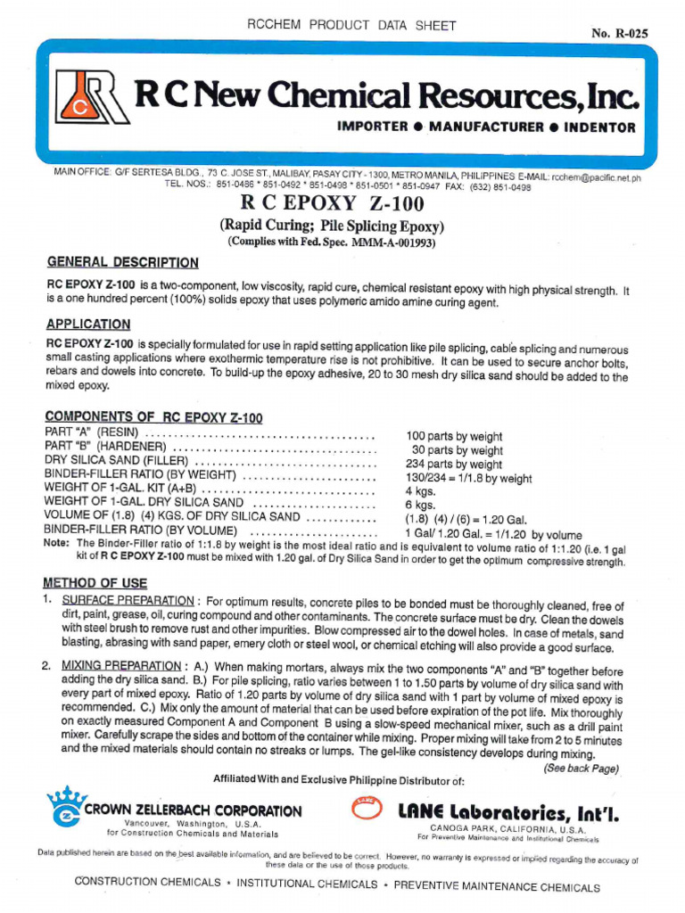 RC Epoxy 100 | PDF
