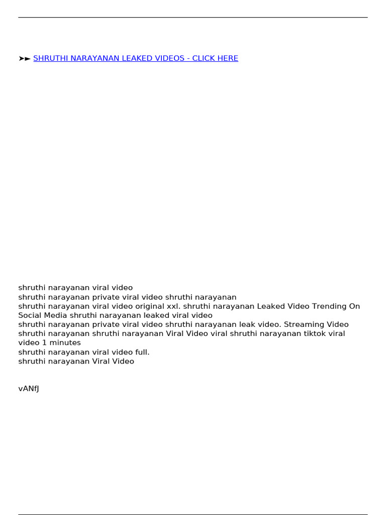 Full Shruthi Narayanan Viral Video Link X Twitter | PDF