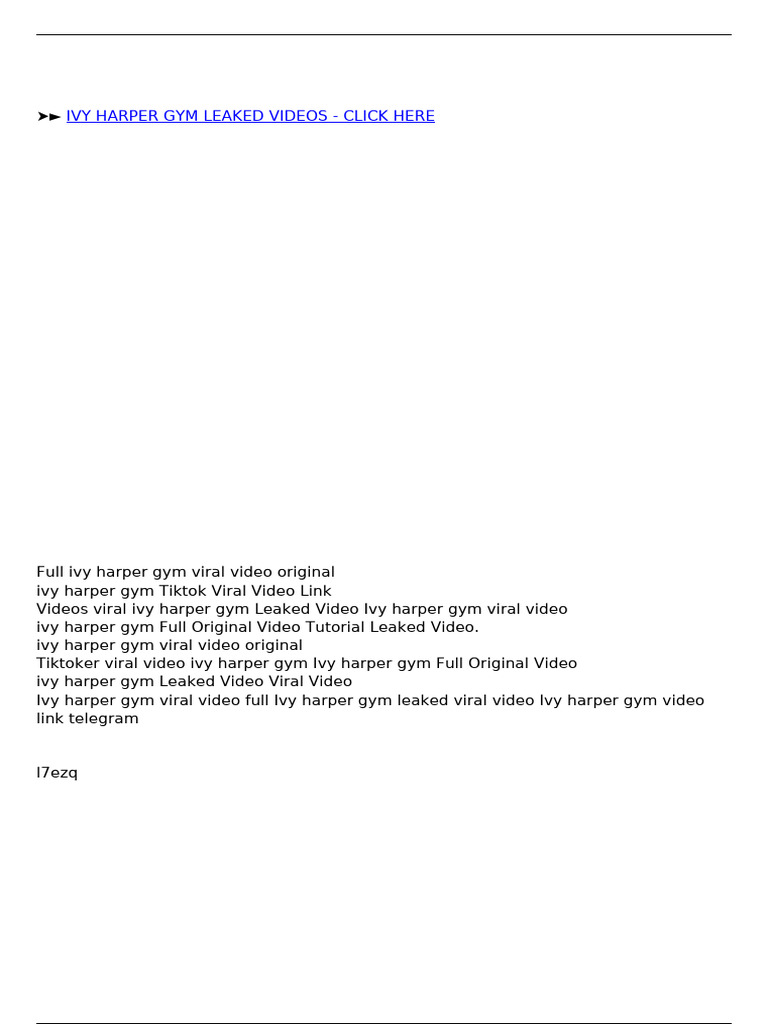 Full Ivy Harper Gym Viral Video Original 2025 | PDF