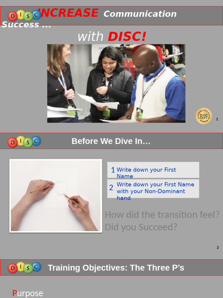 Enhance Communication with DISC Training | PDF | Behavior ...