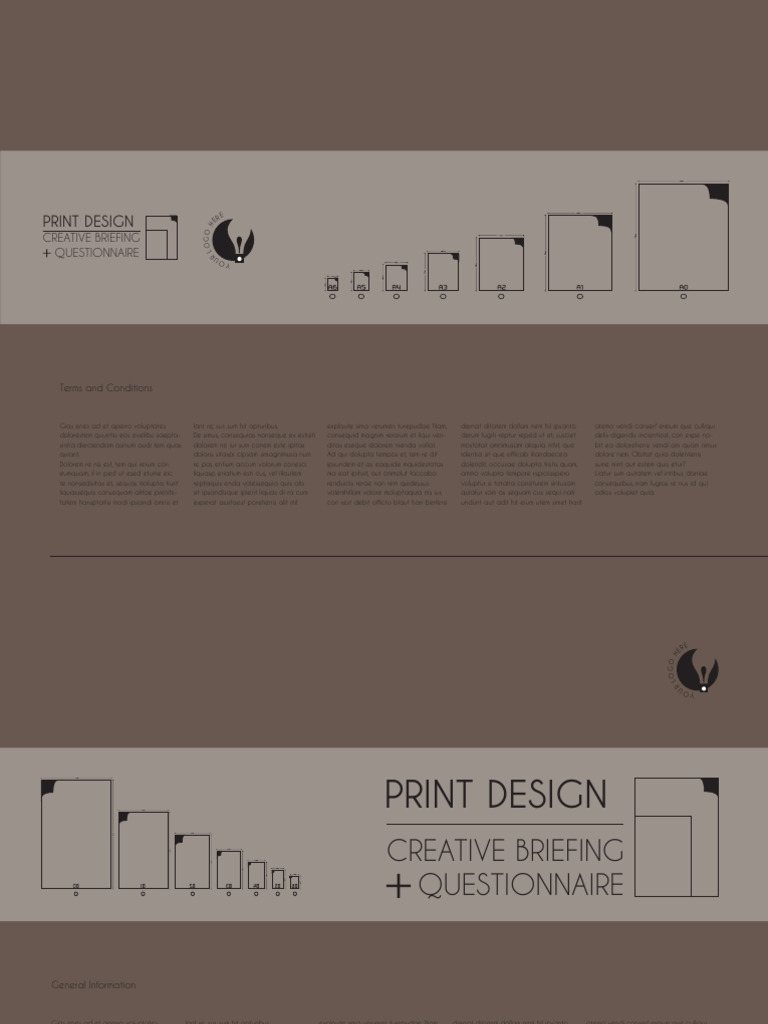 Print Design Creative Briefing Questionnaire - Brown | PDF | Printer ...