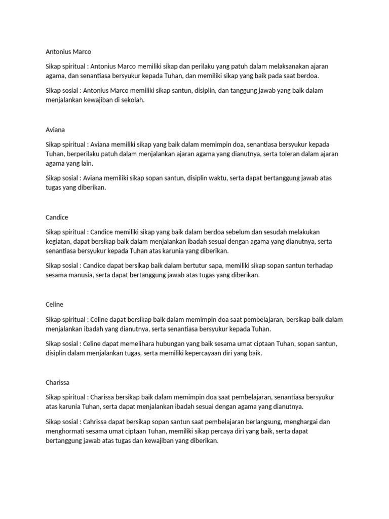 Sikap Baik dalam Kewajiban Spiritual | PDF
