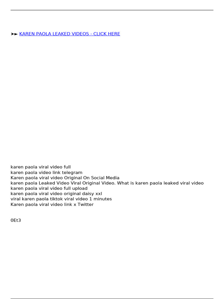 Hot New Viral Karen Paola Leaked 2025 Video Trending On Social Media Pdf