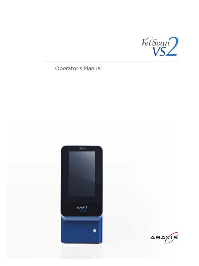 Vetscan Vs2 Operator S Manual Abx 00101 | PDF | Blood Plasma