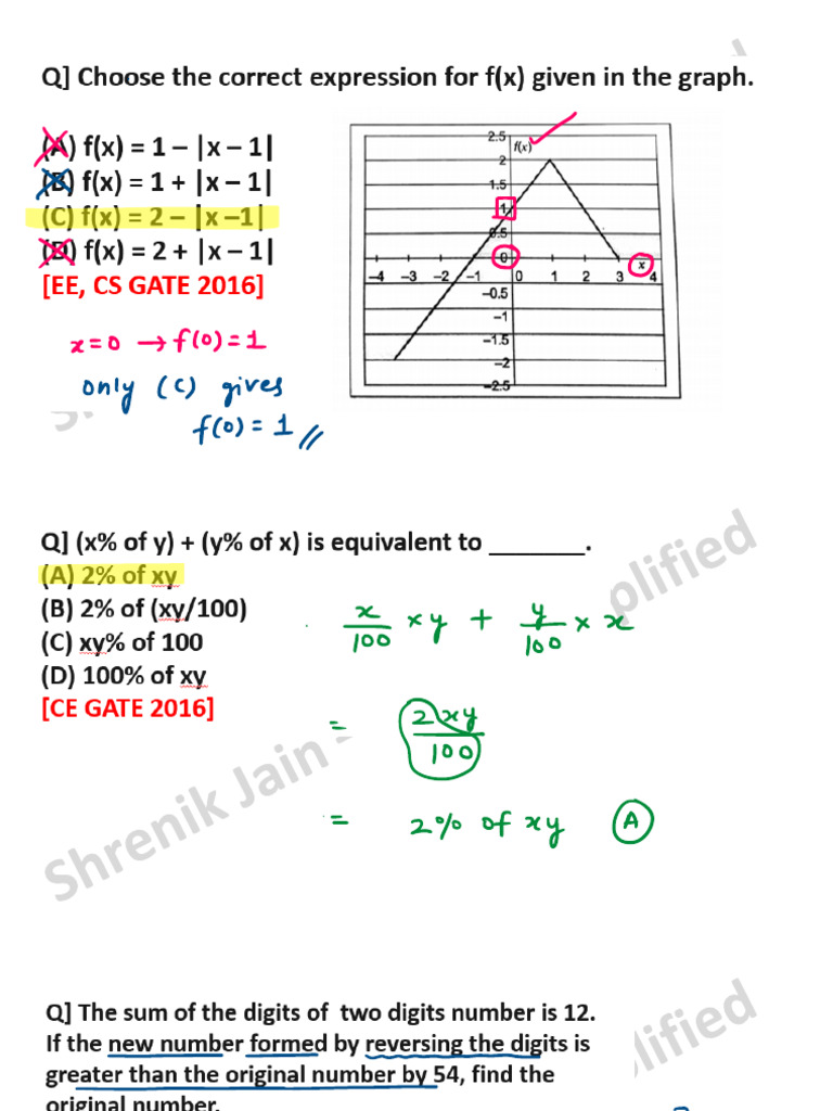 12) Aptitude Practice Class Gate Pyqs - 12 @fuckallresour | PDF