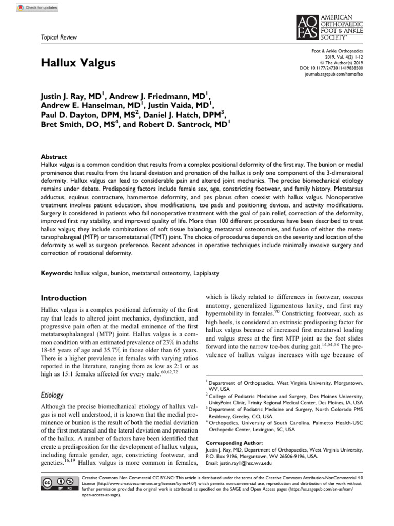 Understanding Hallux Valgus Deformity | PDF | Foot | Toe