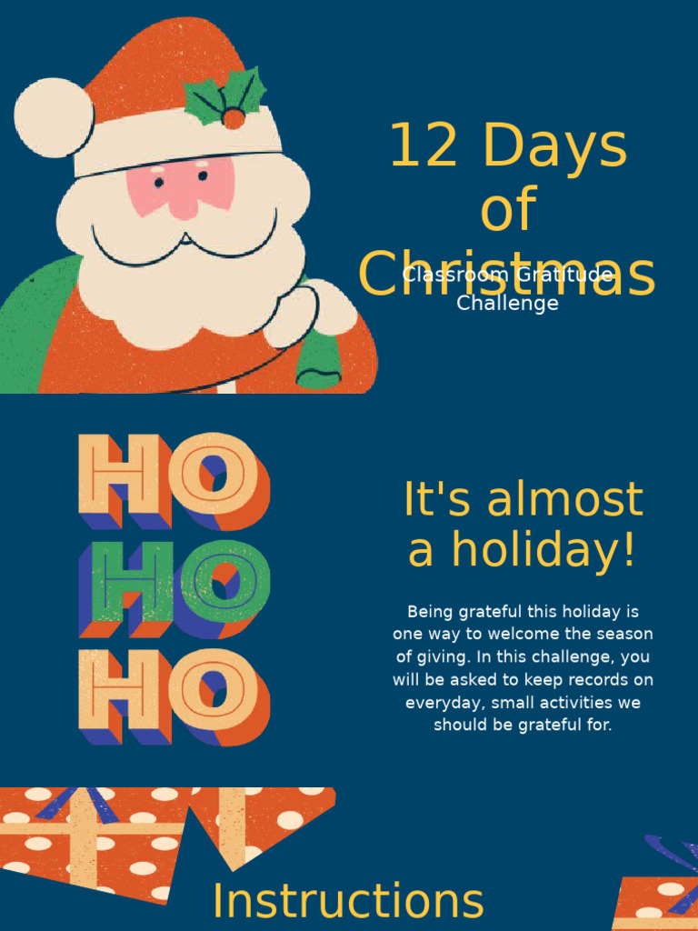 12 Days of Christmas Gratitude Challenge | PDF | Christmas | Gift