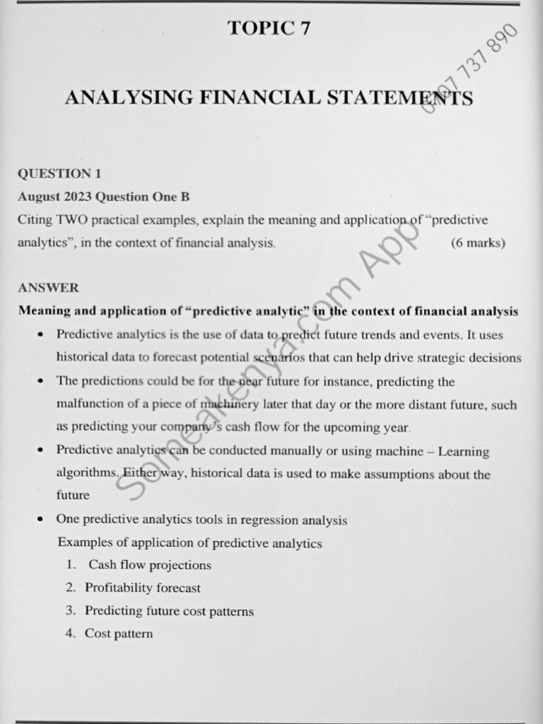 Analysing Financial Statements | PDF