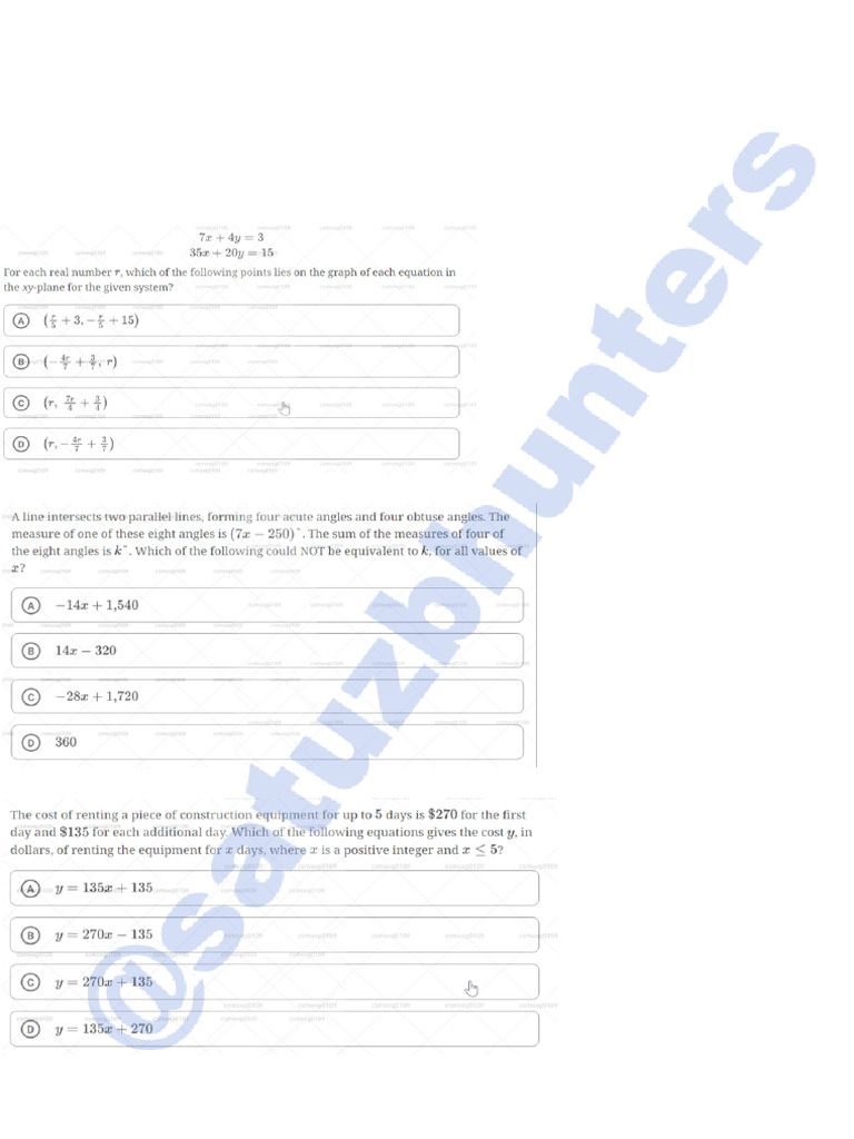 SAT Math Module-2 Overview | PDF