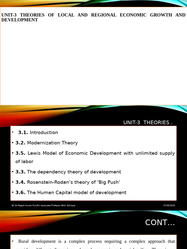 Unit-3 Theories of Local and Regional Economic Growth - PPTX 1 | PDF ...