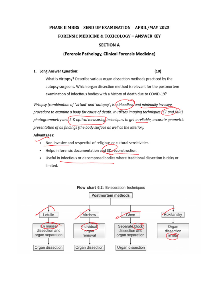 Forensic Medicine Exam Answer Key 2025 | PDF | Surrogacy | Autopsy