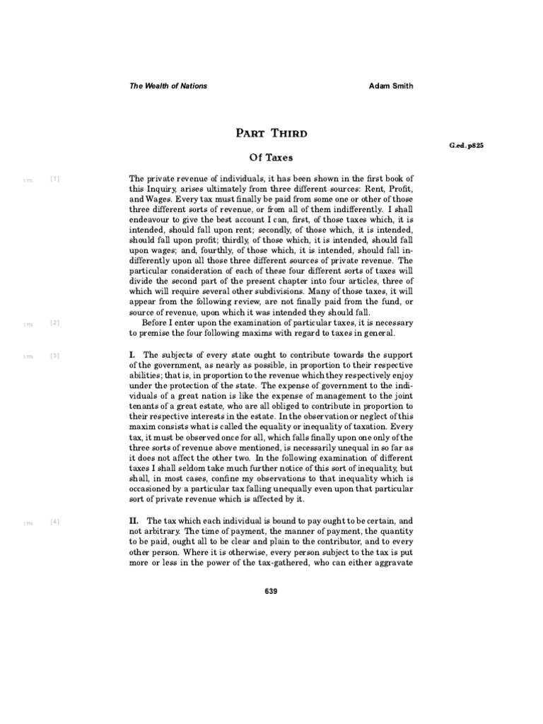 Adam Smith, Wealth of Nations | PDF