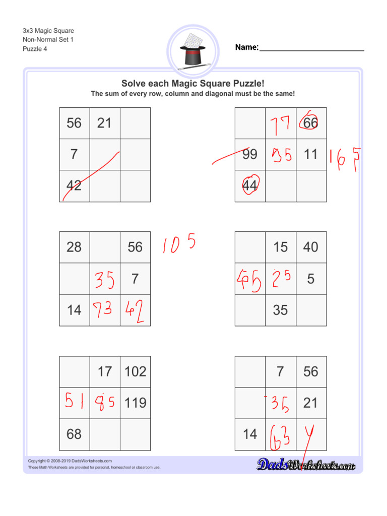 3x3 Non Normal 1 v4 | PDF | Recreational Mathematics | Linear Algebra