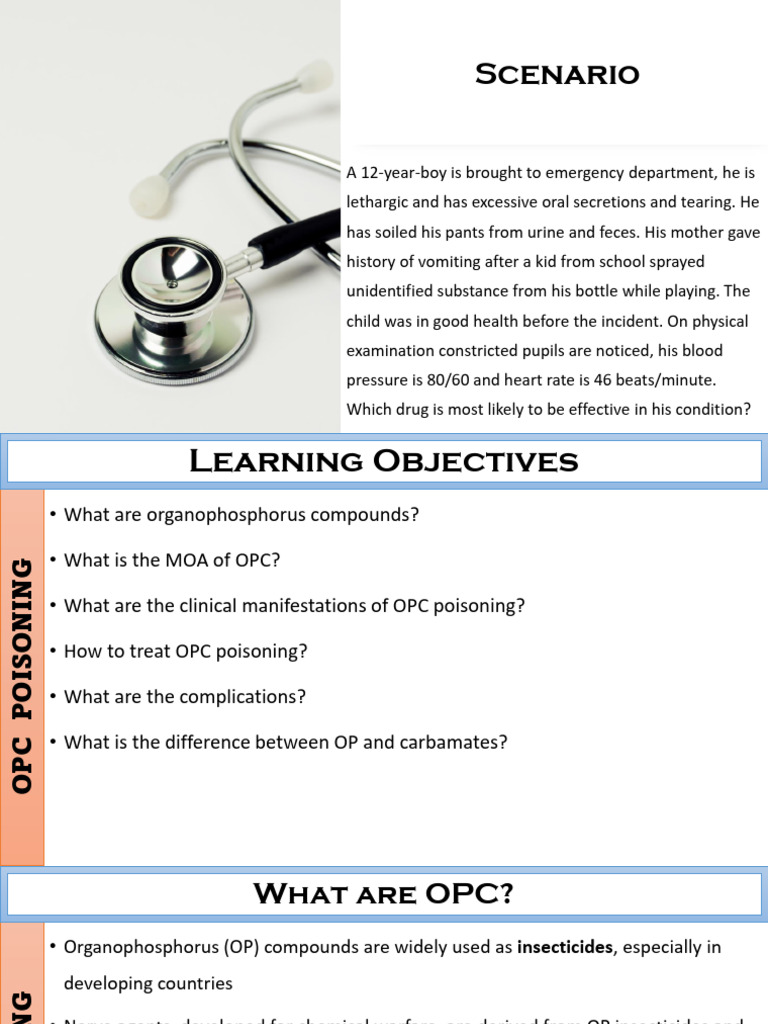 Organophosphorus Compound Poisoning Guide | PDF | Acetylcholine ...
