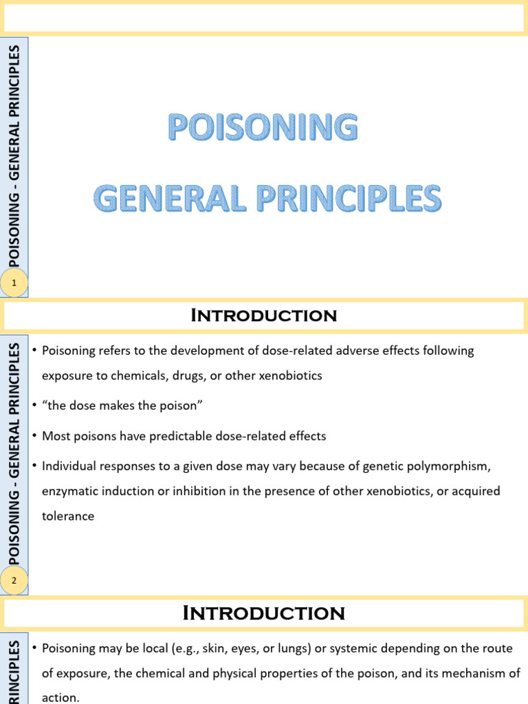 Understanding Poisoning: Key Principles | PDF | Psychiatry | Physical ...
