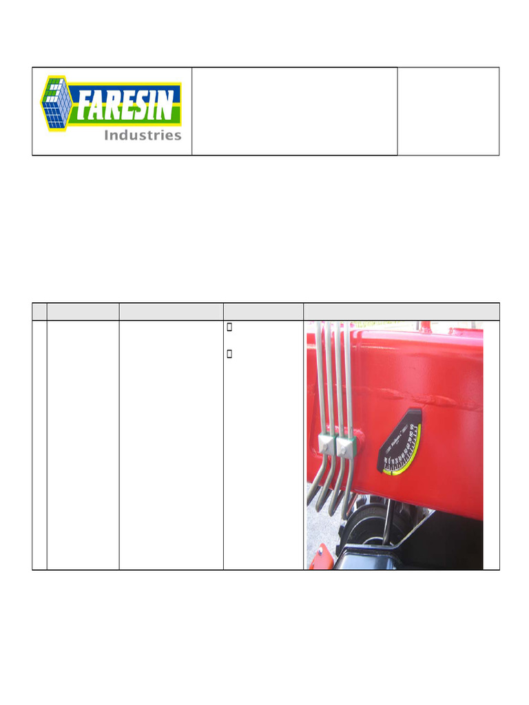 FARESIN-2011 Telehandler AS1418 19 Guideline Checklist | PDF ...