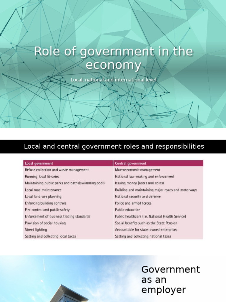 Role of Government in The Economy | PDF