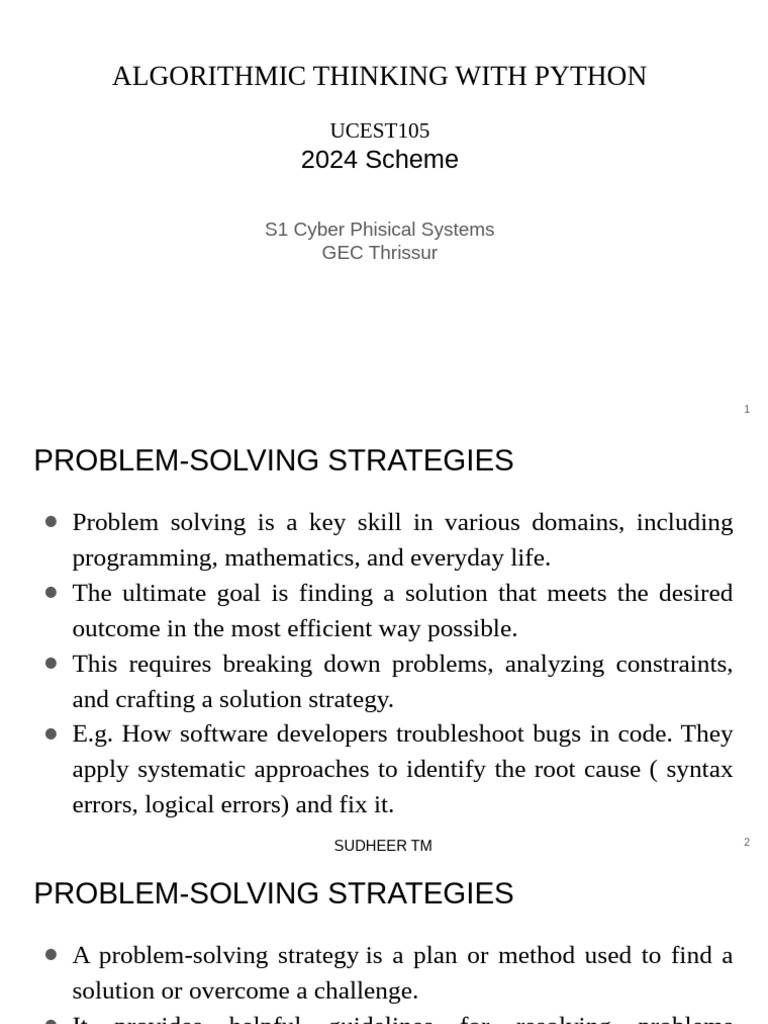 Systematic Problem-Solving Strategies | PDF | Heuristic | Brainstorming