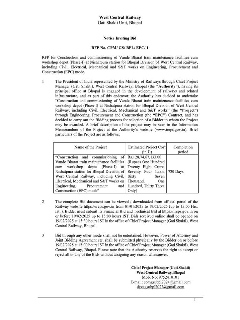 Notice Inviting Bid | PDF