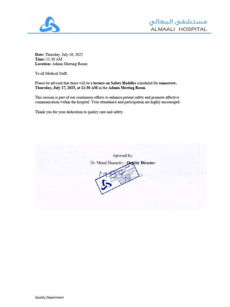 Safety Huddles Lecture | PDF