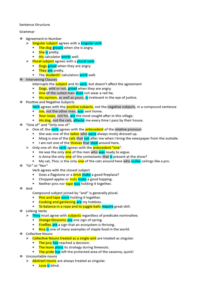 English Reviewer | PDF | Grammatical Number | Subject (Grammar)