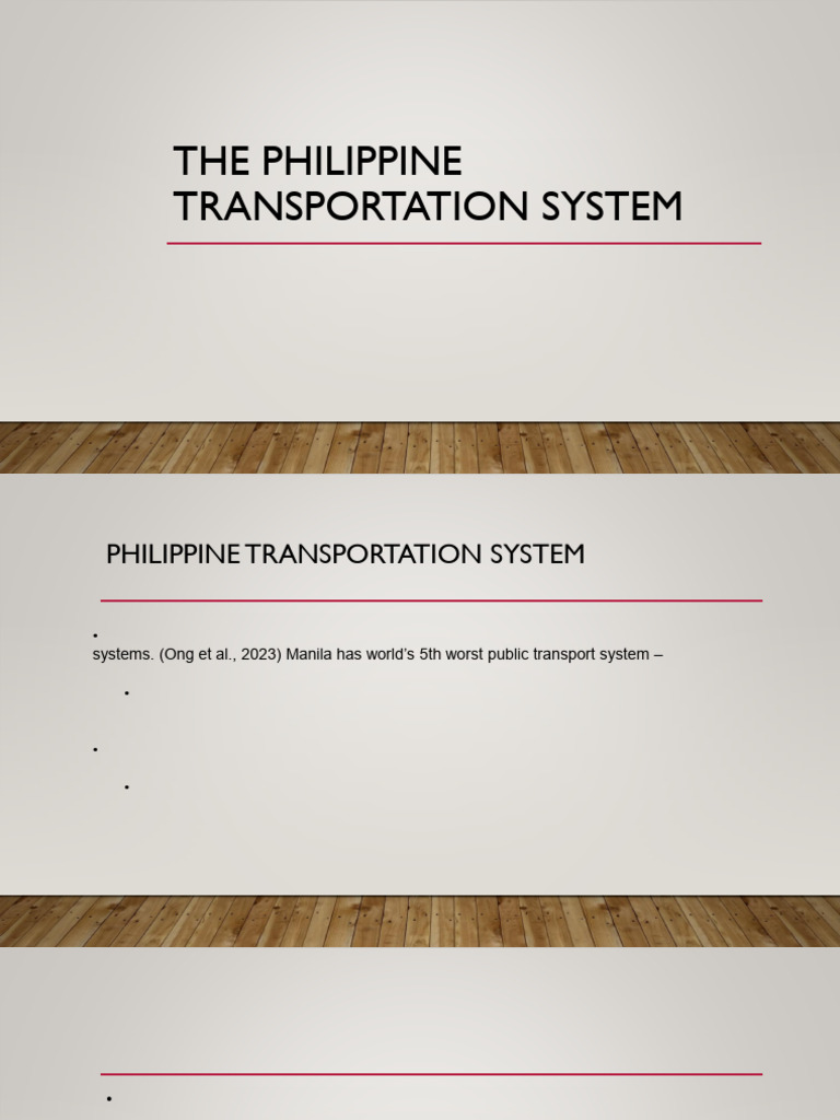 Challenges in Philippine Transportation System | PDF | Public Transport ...