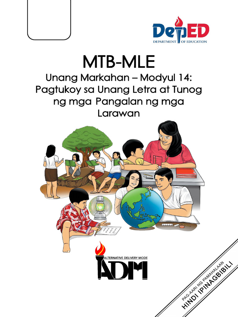 MTB MLE1 Q1 Mod14 Pagtukoy Sa Unang Letra at Tunog NG Mga Pangalan NG ...