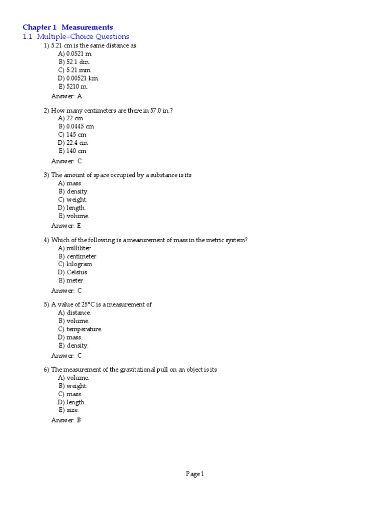 Metric System Quiz | PDF | Ion | Nuclear Physics