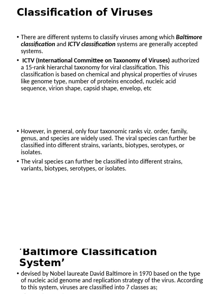Classification of Viruses | PDF | Virus | Virology