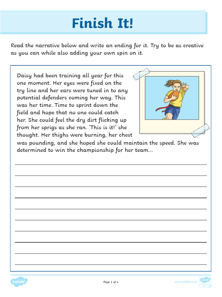 NZ e 1641797811 Finish It Writing Activity Sheets Set 1 Ver 2 | PDF