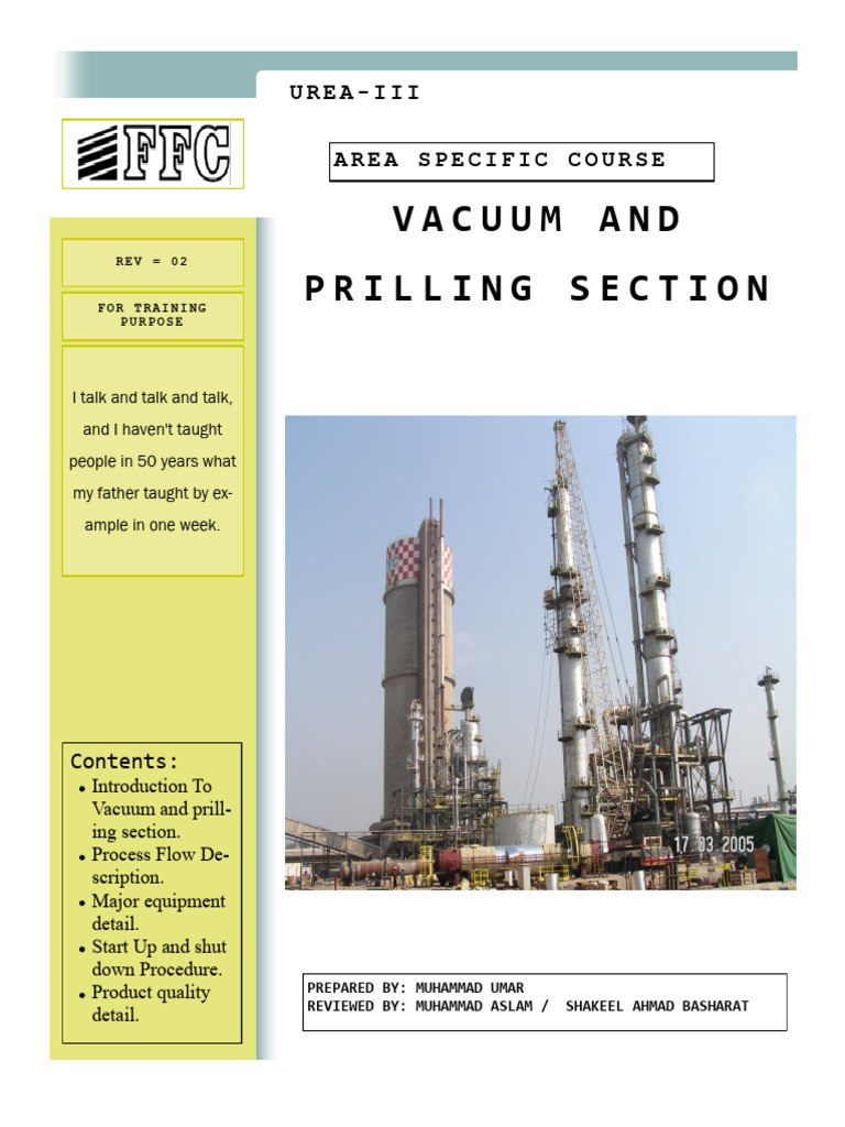 VACUUM SECTION | PDF | Humidity | Urea