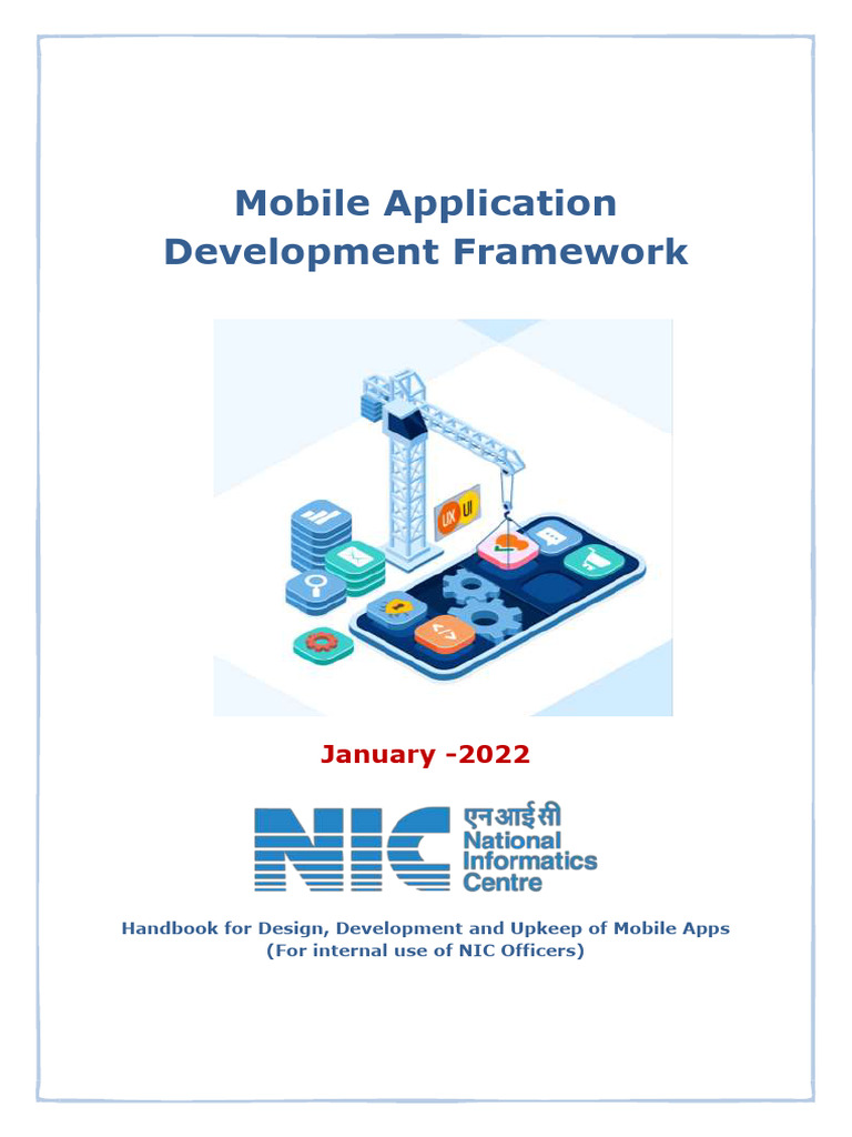 NIC Mobile App Development Handbook | PDF | Xamarin | Mobile App