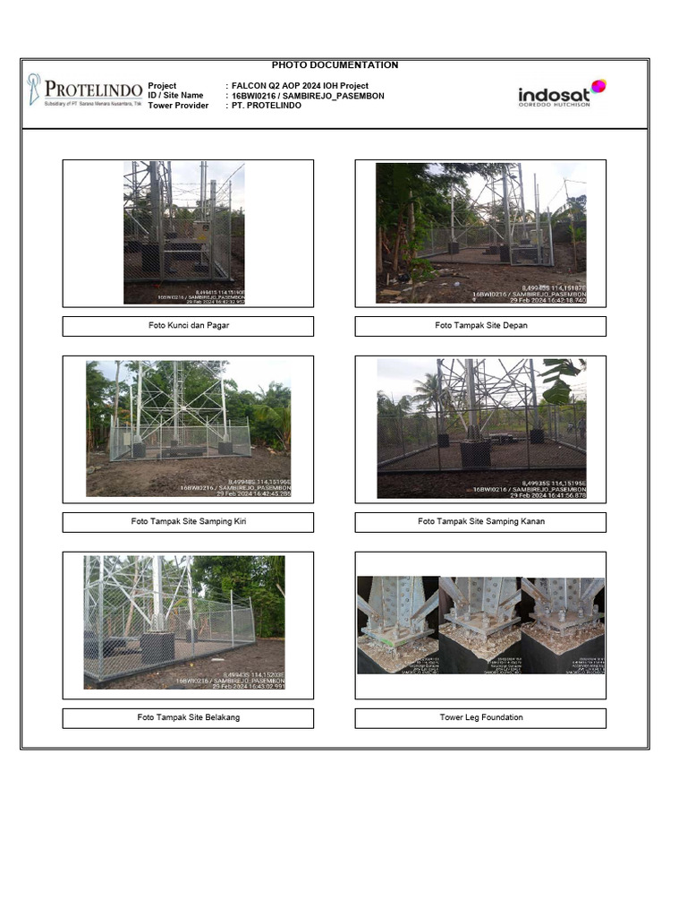Rfi Photograph Site 16bwi0216 - Sambirejo - Pasembon | PDF | Electric Power