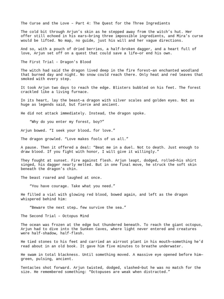 The Cursed Love - Part 4 | PDF