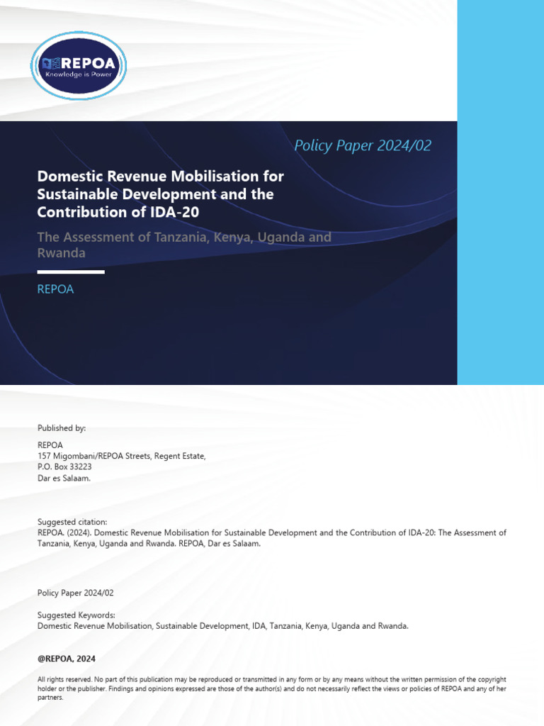 Domestic Revenue Mobilisation TZ KE UG RW Policy Paper 02 2024 | PDF ...