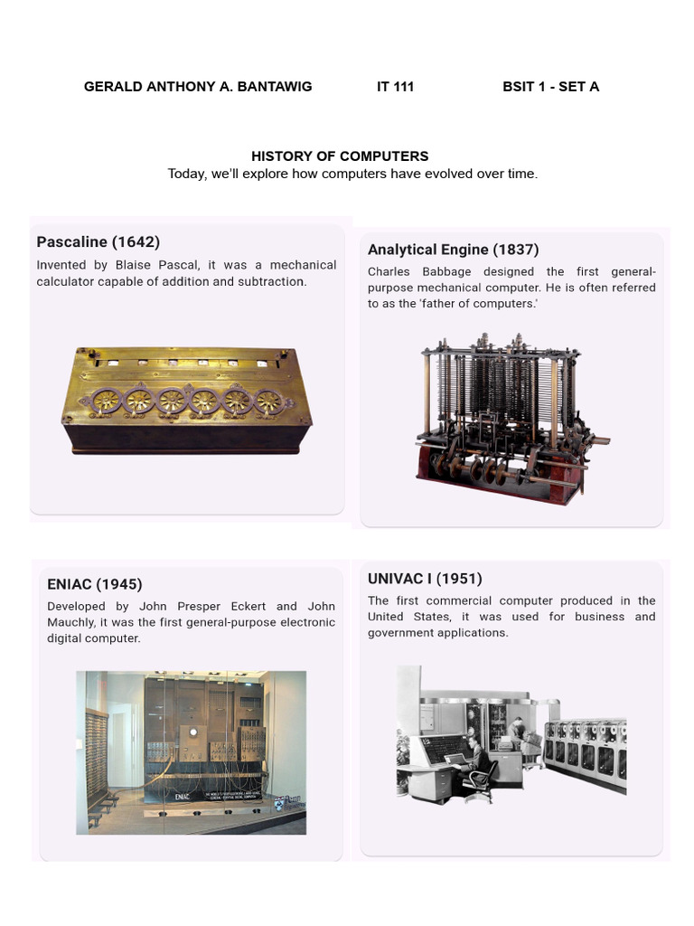 History of Computers | PDF