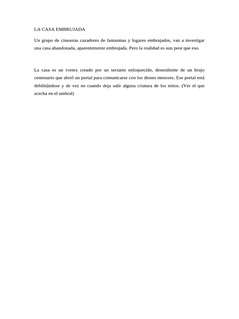 La Casa Embrujada | PDF