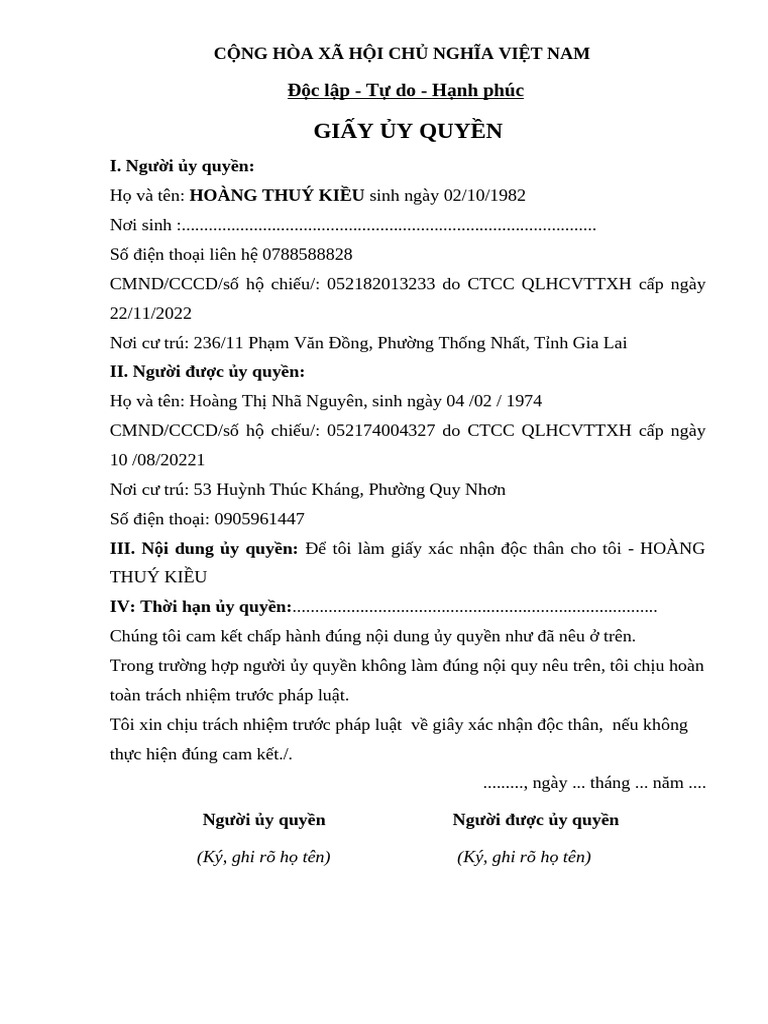 Giay Uy Quyen Viet Tay 2901151339 | PDF