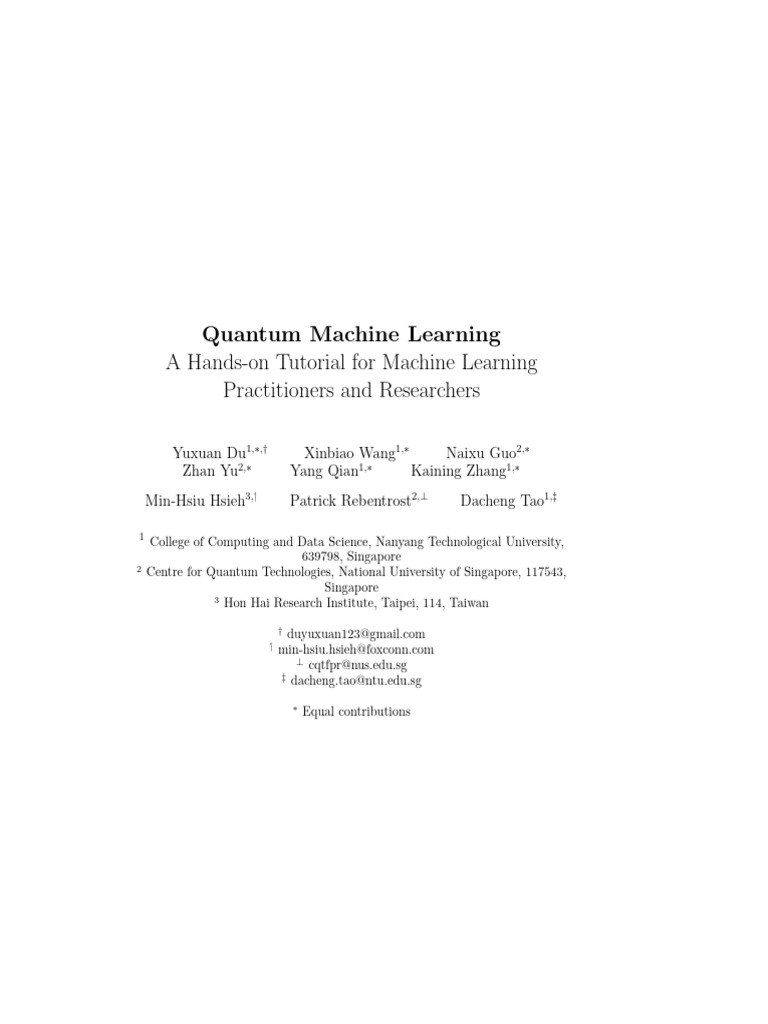 Quantum Machine Learning | PDF | Quantum Computing | Computing