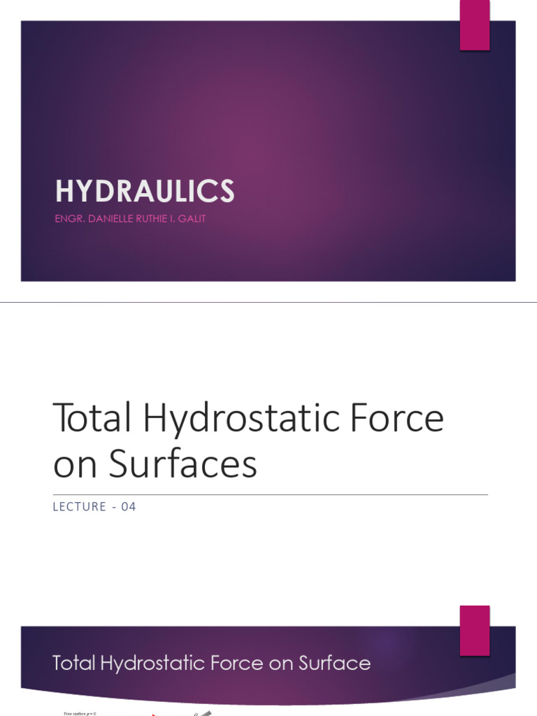 Total Hydrostatic Force Analysis | PDF | Buoyancy | Classical Mechanics