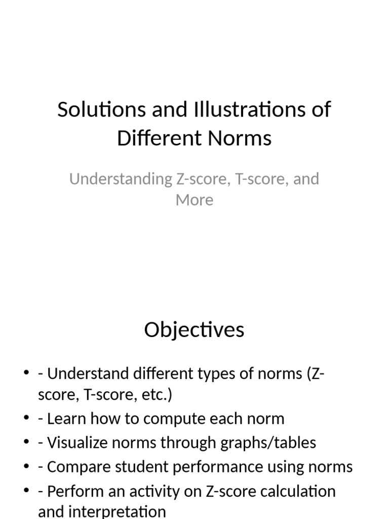 Topic 4 Solutions and Norms Presentation With Graph | PDF | Standard ...