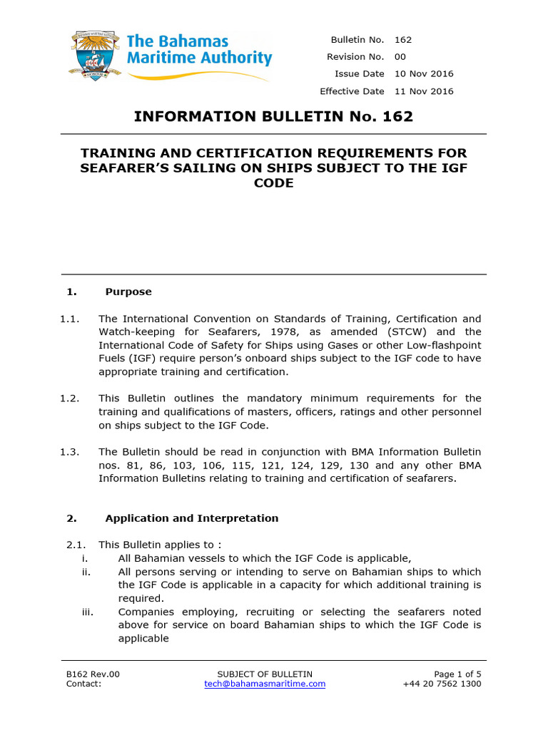 Bahamas Seafarer Certification Guide | PDF | Sailor | Ships