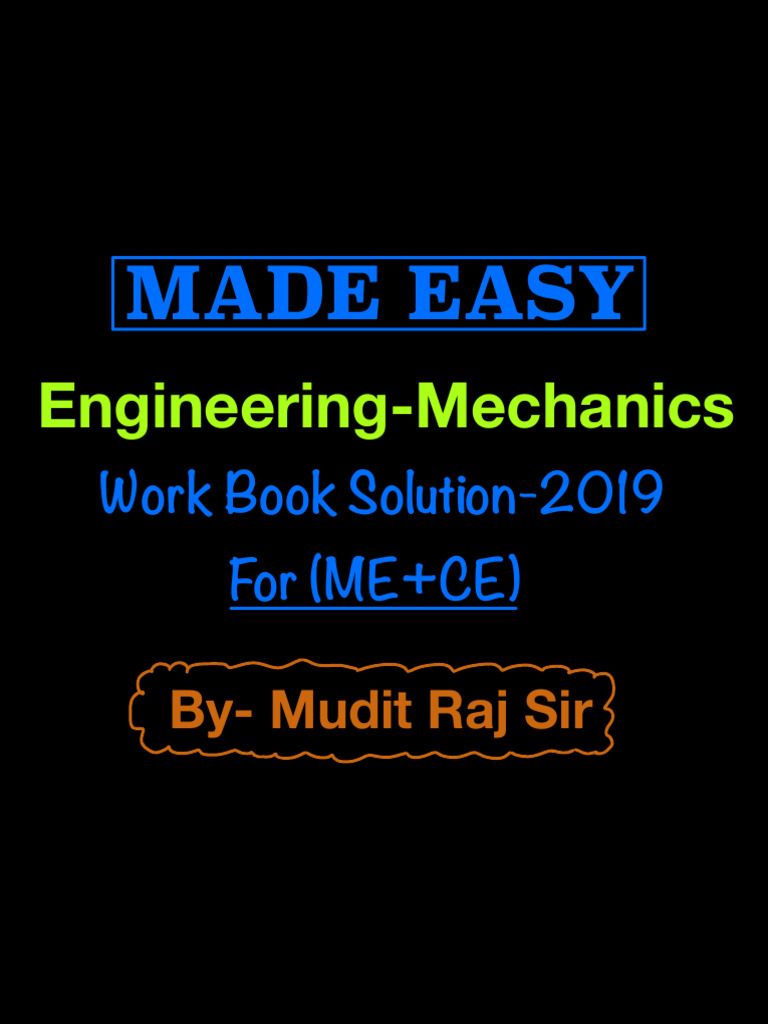 Engineering Mechanics Workbook Solutions | PDF | Mechanical Engineering ...