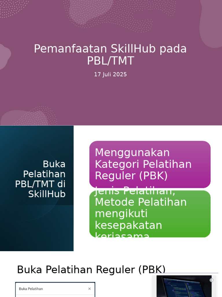Pemanfaatan SkillHub Pada PBL 17072025 | PDF