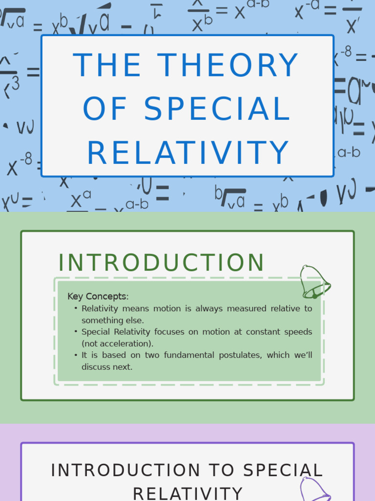 The Theory of Special Relativity | PDF | Special Relativity | Speed Of Light