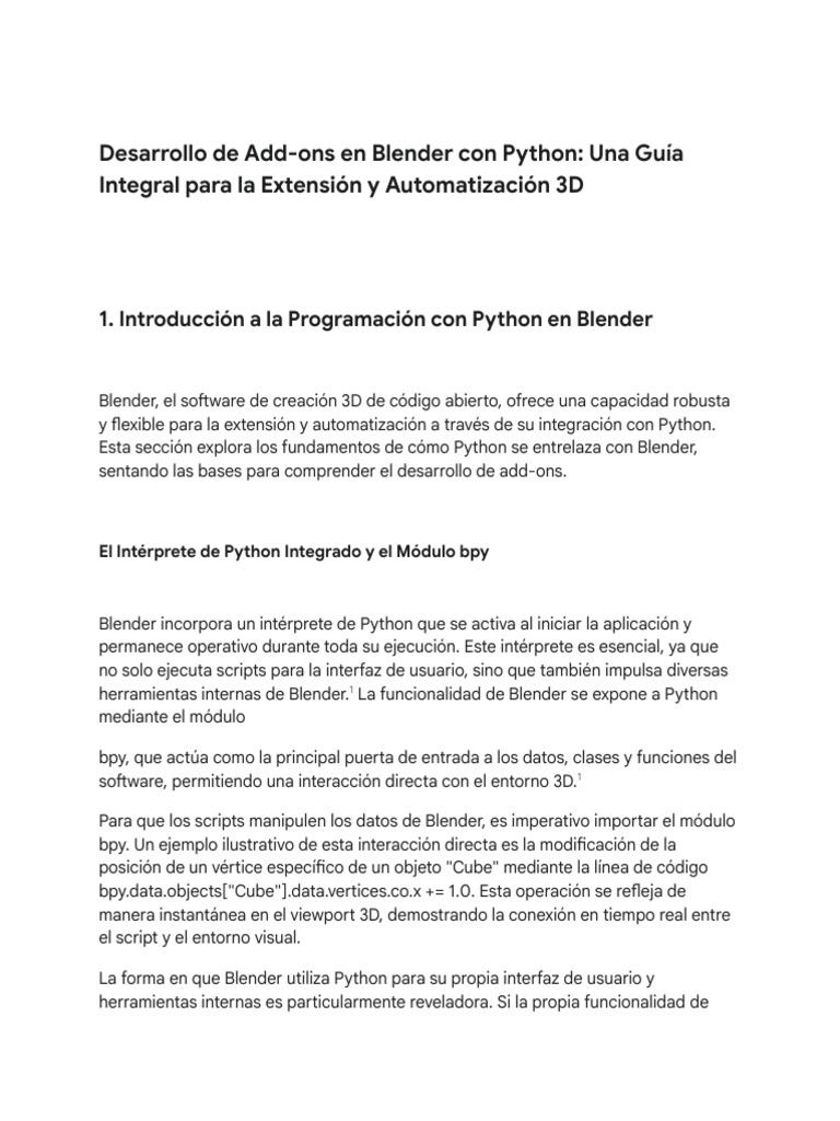Scripting en Blender con Python | PDF | Python (lenguaje de ...