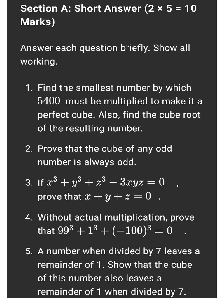 Class 8 Maths Worksheet | PDF